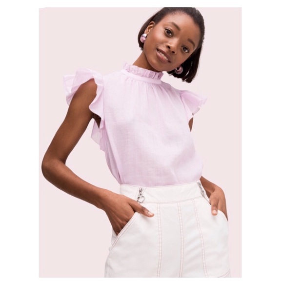 kate spade | Tops | Kate Spade Solid High Neck Top Blouse | Poshmark